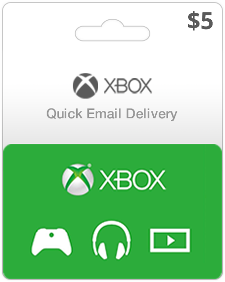 Xbox five dollar gift card store