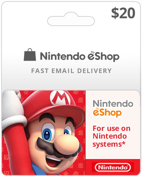 Nintendo gift card email delivery store
